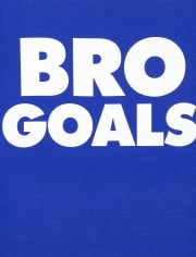 Boys Short Sleeve 'Bro Goals' Matching Graphic Tee