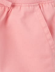 Baby And Toddler Girls Knit Waistband Woven Pull On Shorts | The ...