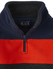 Toddler Boys Long Sleeve Colorblock Microfleece Half Zip Pullover | The ...