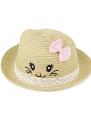 Baby Girls Cat Straw Hat | The Children's Place