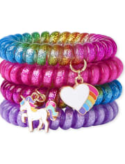 Girls Rainbow Unicorn Coil Bracelet 4-Pack | The Children's Place ...