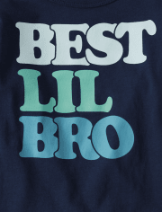 Baby And Toddler Boys Short Sleeve Lil Bro Graphic Tee | The Children's ...