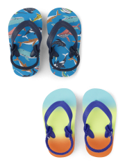 Toddler Boys Ombre Sea Life Flip Flops 2-Pack | The Children's Place ...