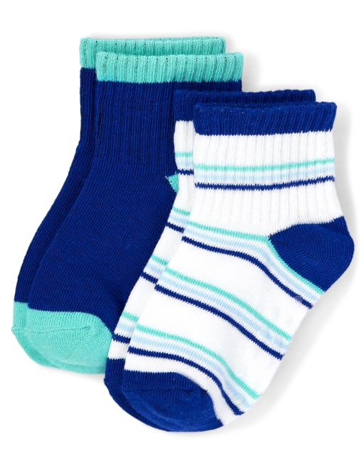 Boys Striped And Solid Midi Socks 2-Pack - Island Getaway | Gymboree CA ...