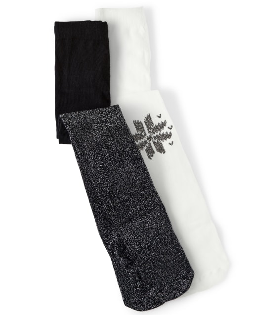 Lot de 2 collants flocon de neige et métallisés pour fille - Reindeer ...