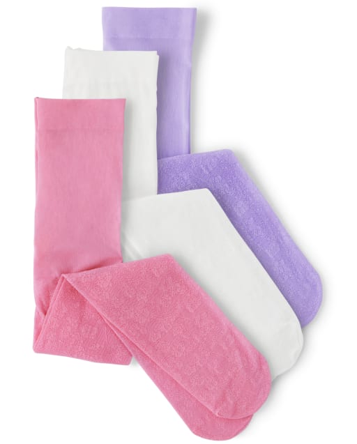Girls Lace Microfiber Tights 3-Pack - Spring Celebrations - MULTI CLR ...