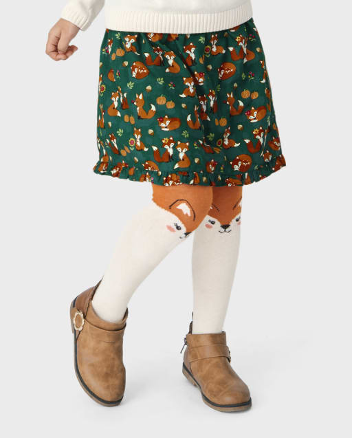 Girls Fox Print Flannel Woven Skort - Friendly Fox - NOBLE FOREST ...