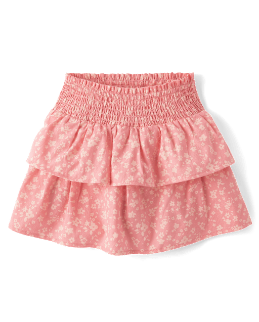 Girls Floral Tiered Skort - Country Charm - PINK | Gymboree
