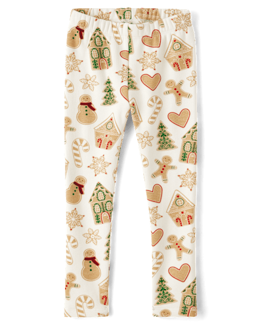 Girls Christmas Cozy Leggings - Holiday Express - WHITE | Gymboree CA