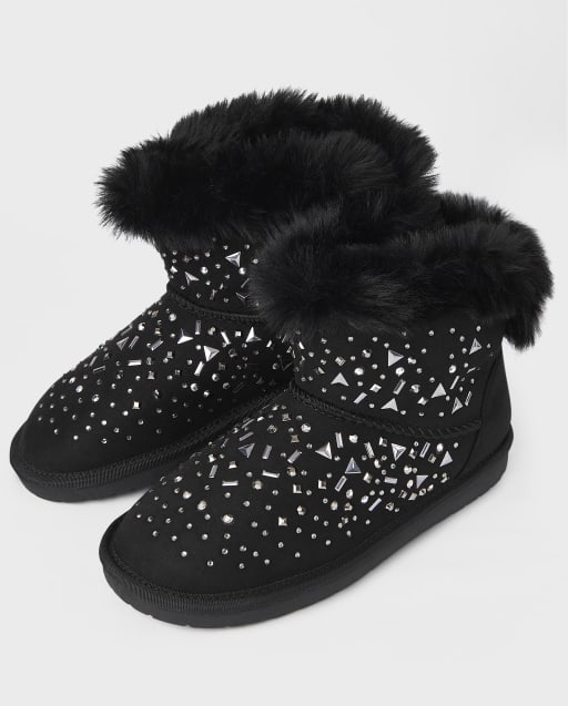 Teen Girls Studded Faux Suede Booties | The Children's Place