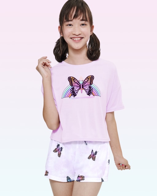 Teen Girls Short Sleeve Butterfly Pajamas | The Children's Place