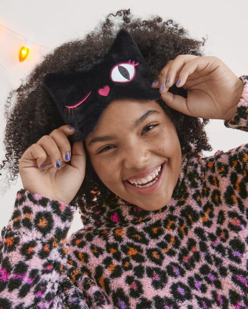 Teen Girls Cat Eye Mask and Socks Set | The Children's Place - BLACK
