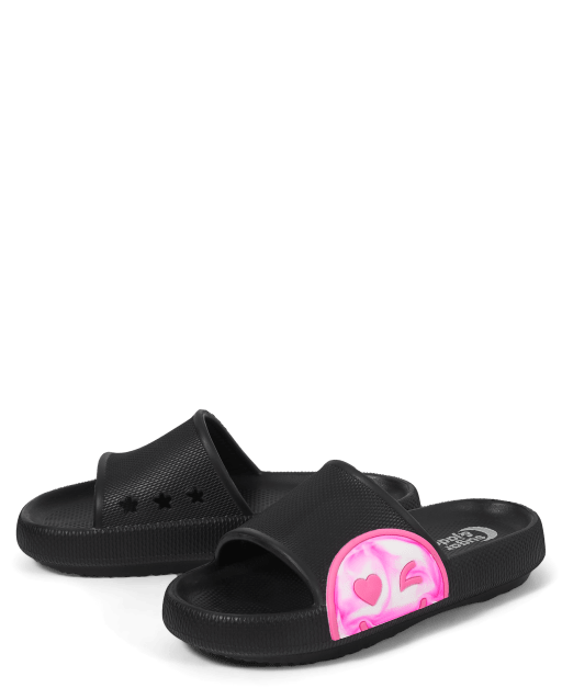 Tween Girls Smile Slides | The Children's Place - BLACK