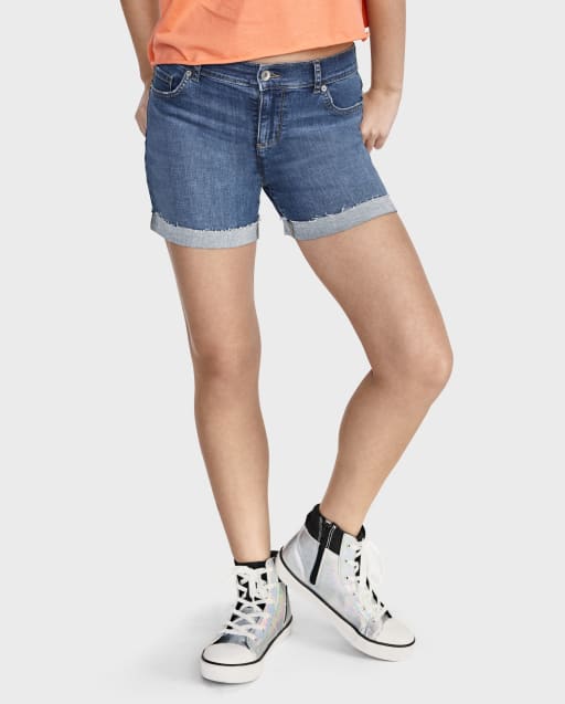 Tween Girls Denim Midi Shorts - FAIRFAX WASH | The Children's Place
