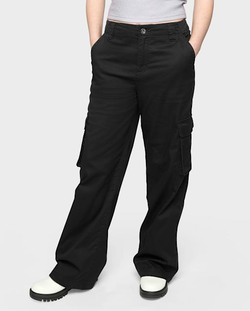 Tween Girls Drapey Cargo Pants - BLACK | The Children's Place