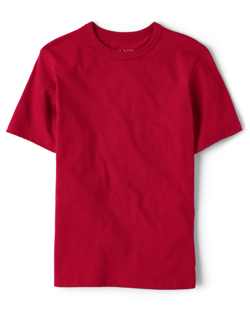 Boys Short Sleeve Regular Basic Layering Tee | The Children's Place - RUBY
