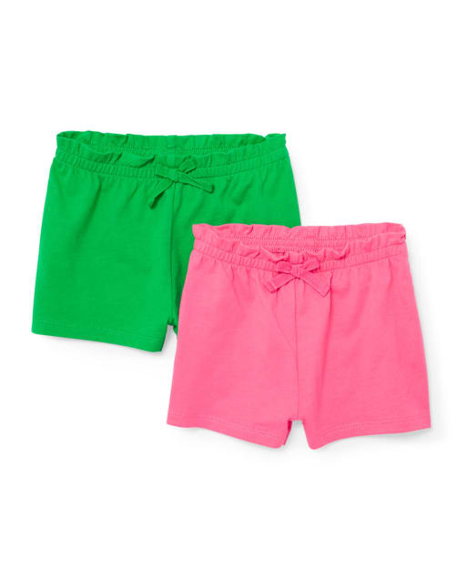 Baby Girls Knit Shorts 2-Pack | The Children's Place - GERANIUMPINK