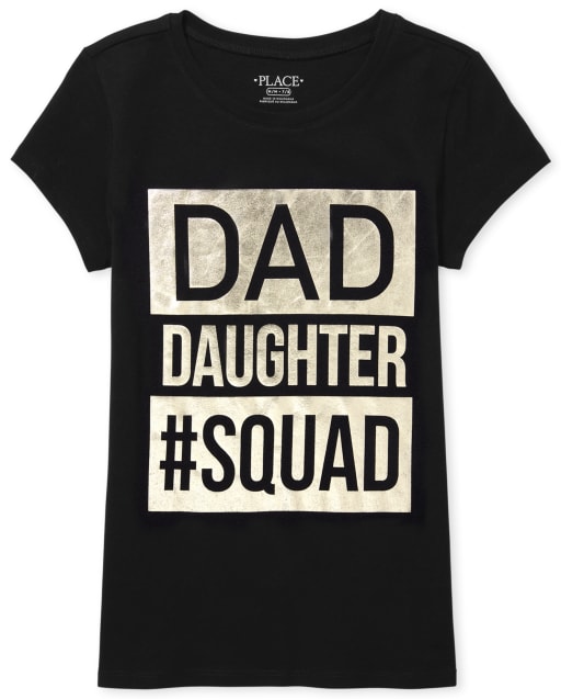 Girls Matching Family Short Sleeve Foil 'Hashtag Squad' Graphic Tee ...