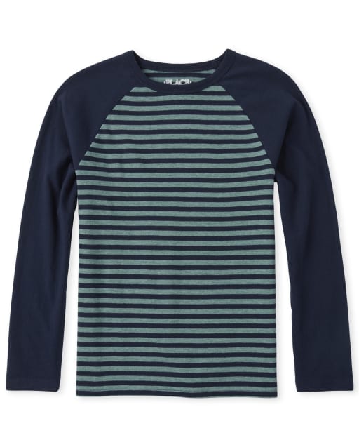 Boys Long Raglan Sleeve Striped Top | The Children's Place
