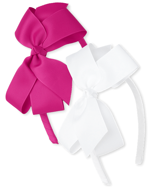 Girls Ribbon Bow Headband 2-Pack - AURORA PINK | The Children's Place