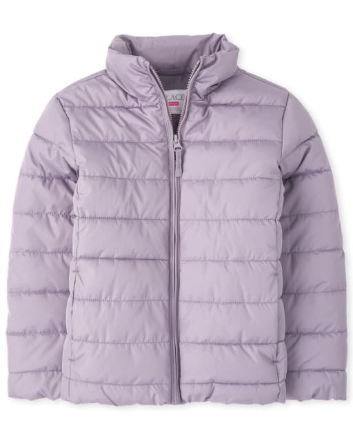 Girls Long Sleeve Puffer Jacket - THISTLE MIST | The Children's Place