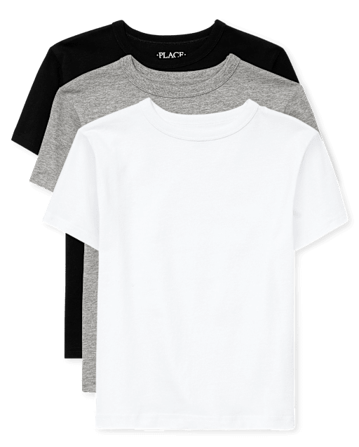 Boys Short Sleeve Regular Basic Layering Tee 3-Pack | The Children's ...