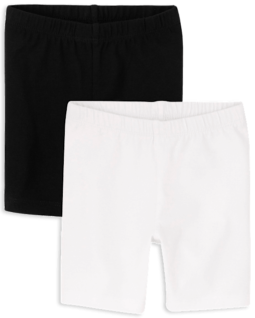 Toddler Girls Knit Bike Shorts 2-Pack | The Children's Place - BLACK 2