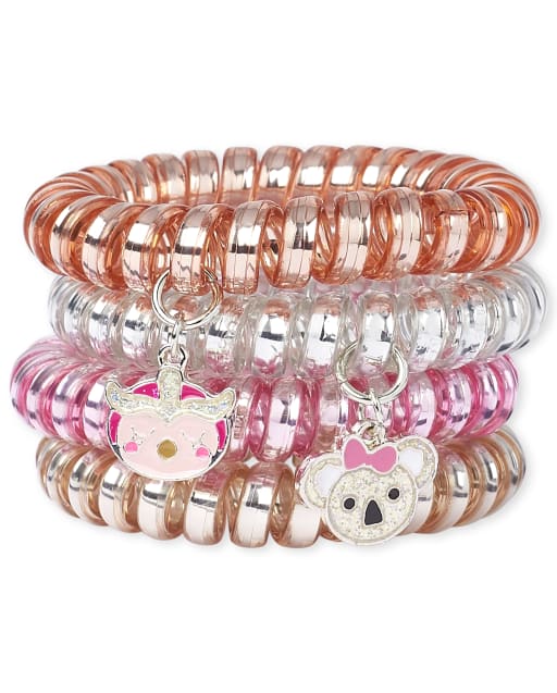 Girls Critter Coil Bracelets 4-Pack | The Children's Place CA - MULTI CLR