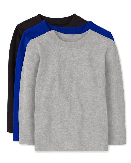 Baby And Toddler Boys Basic Long Sleeve Top 3-Pack - MULTI CLR | The ...