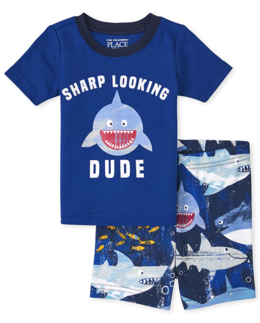 Baby And Toddler Boys Short Sleeve 'Sharp Looking Dude' Shark Snug Fit ...