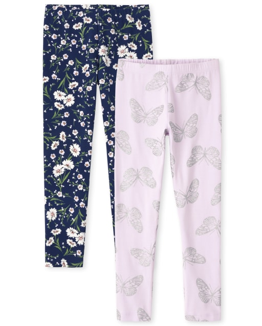 Girls Print Knit Leggings 2-Pack | The Children's Place CA - LILAC HAZE