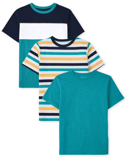 Boys Short Sleeve Colorblock Top 3-Pack - NORTH BEACH | The Children's ...