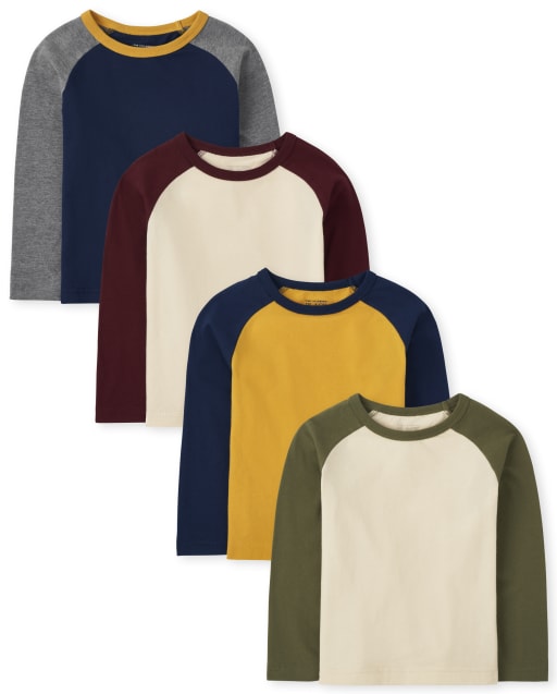 Toddler Boys Long Sleeve Raglan Top 4-Pack - MULTI | The Children's Place