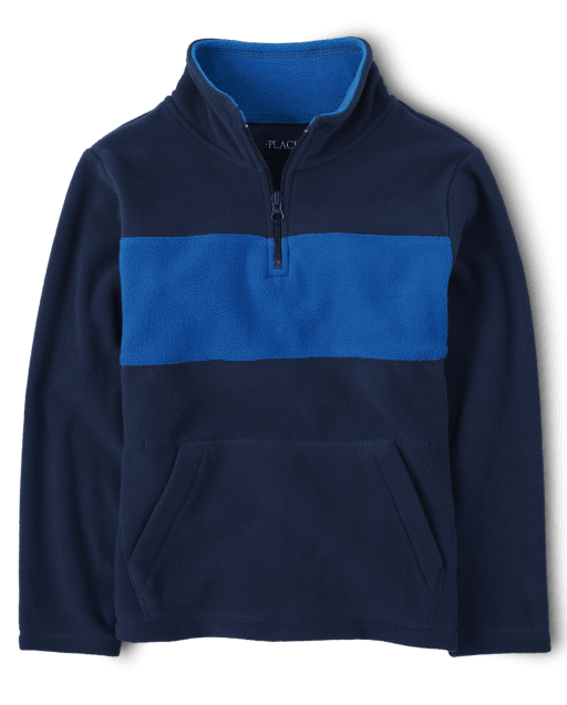 Boys Long Sleeve Colorblock Microfleece Half Zip Pullover | The ...