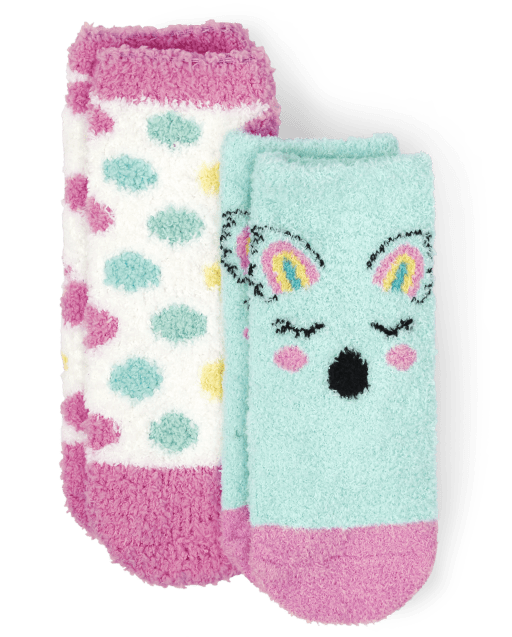 Toddler Girls Koala Cozy Socks 2-Pack | The Children's Place - MULTI CLR