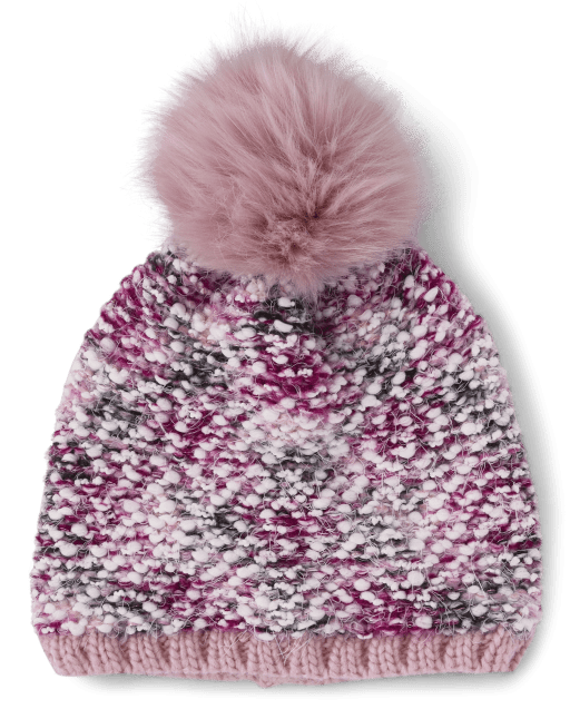 Girls Popcorn Pom Pom Beanie - PINK | The Children's Place
