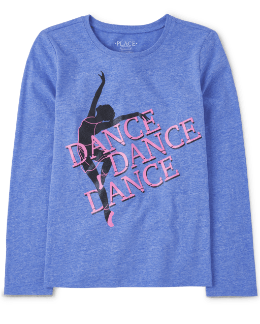 Girls Long Sleeve Dance Graphic Tee | The Children's Place - S/D COOL ...