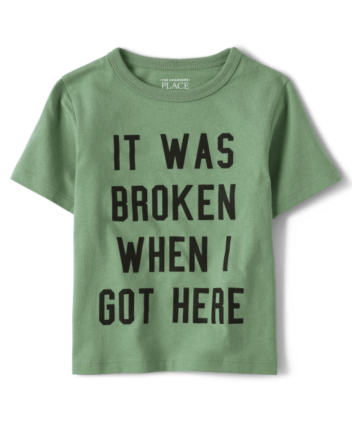 Baby And Toddler Boys Short Sleeve Broken Graphic Tee | The Children's ...