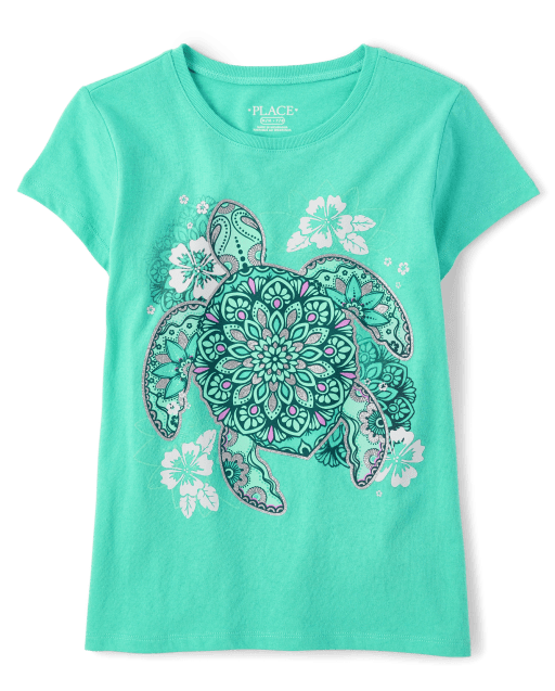 Girls Short Sleeve Turtle Graphic Tee | The Children's Place - WISHFUL ...