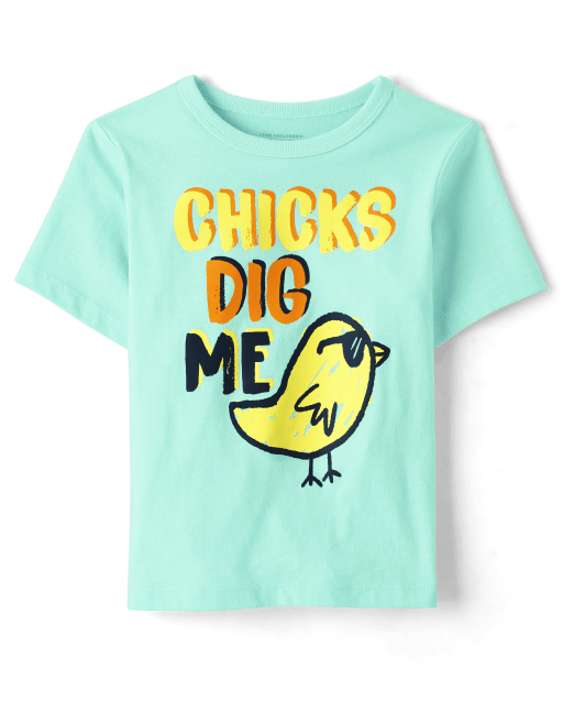 Baby And Toddler Boys Short Sleeve Chicks Graphic Tee | The Children's ...