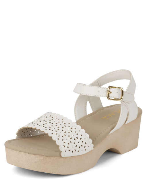 Girls Perforated Clog Sandals - WHITE | The Children's Place