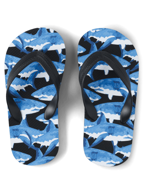 Boys Shark Flip Flops | The Children's Place - BLUE