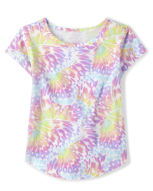 Girls Mix And Match Short Sleeve Print Basic Layering Tee | The ...