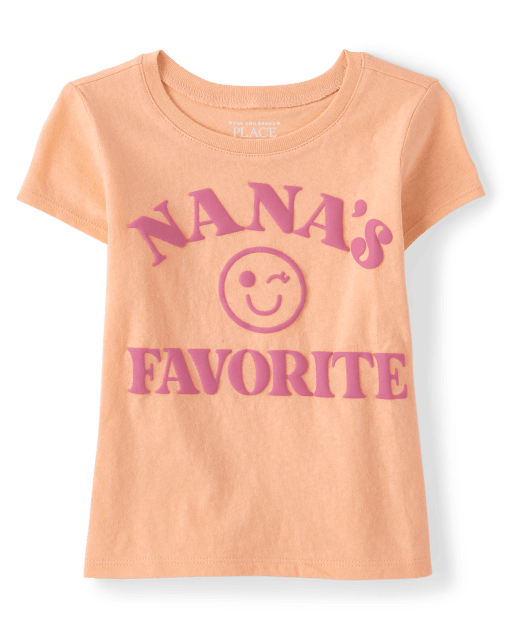 Baby And Toddler Girls Short Sleeve Nana Graphic Tee | The Children's ...