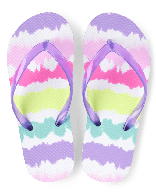 Girls Tie Dye Flip Flops | The Children's Place - MULTI CLR