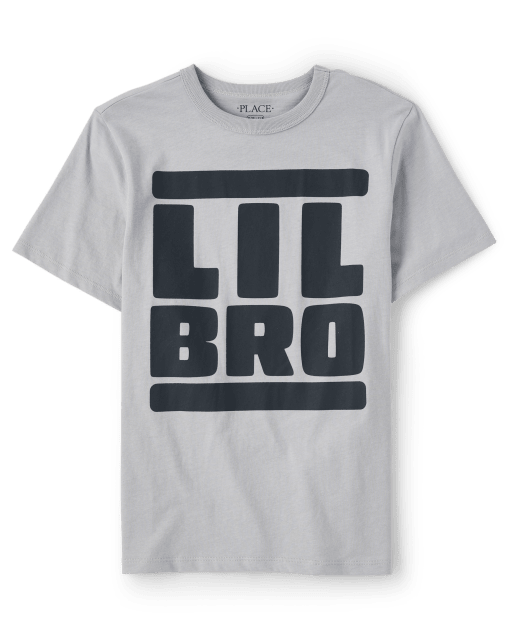Boys Short Sleeve Lil Bro Graphic Tee | The Children's Place CA - CHALK ...