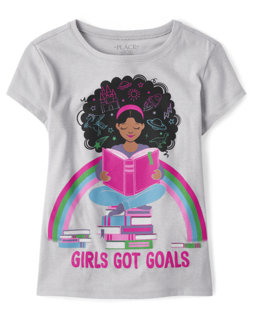 Girls Short Sleeve 'Girls Got Goals' Graphic Tee | The Children's Place ...