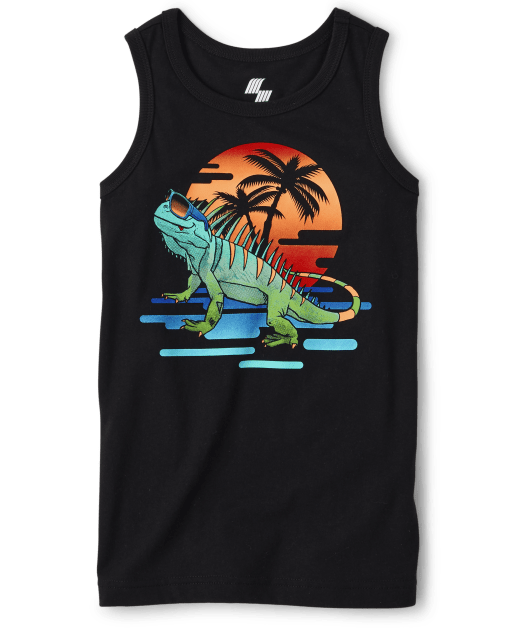 Camiseta sin mangas Iguana Mix And Match para niños | The Children's Place - BLACK