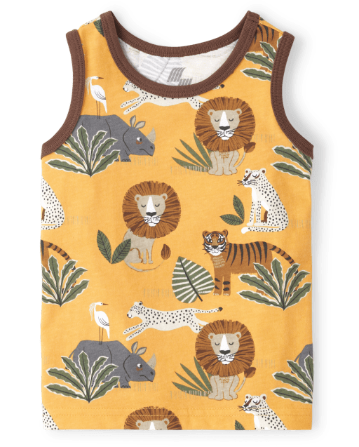 Baby And Toddler Boys Mix And Match Sleeveless Animal Print Tank Top ...
