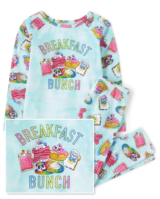 Girls Long Raglan Sleeve Breakfast Bunch Pajamas | The Children's Place ...